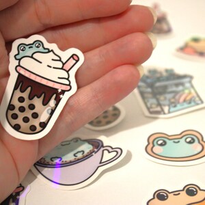 Kawaii Froggy Bakery Sticker Pack - Set of 8 Frog Themed Food Decals ...