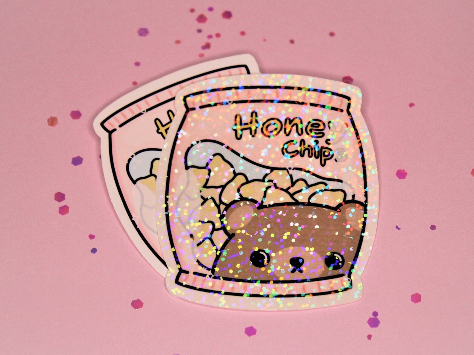 Kawaii Bear Potato Chips Sticker - Honey Chips Sticker - Snack Stickers ...
