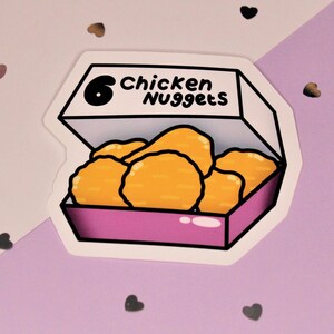 Chicken Nugget Sticker - Cute Food Stickers for Planners - Kawaii ...