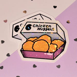 Chicken Nugget Sticker - Cute Food Stickers for Planners - Kawaii ...