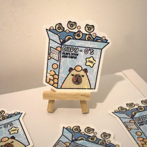 Kawaii Capybara Cereal Sticker - Capy-o's Cereal Decal - Cute Capybara ...