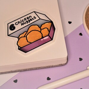 Chicken Nugget Sticker - Cute Food Stickers for Planners - Kawaii ...