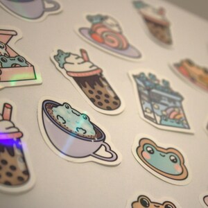 Kawaii Froggy Bakery Sticker Pack - Set of 8 Frog Themed Food Decals ...