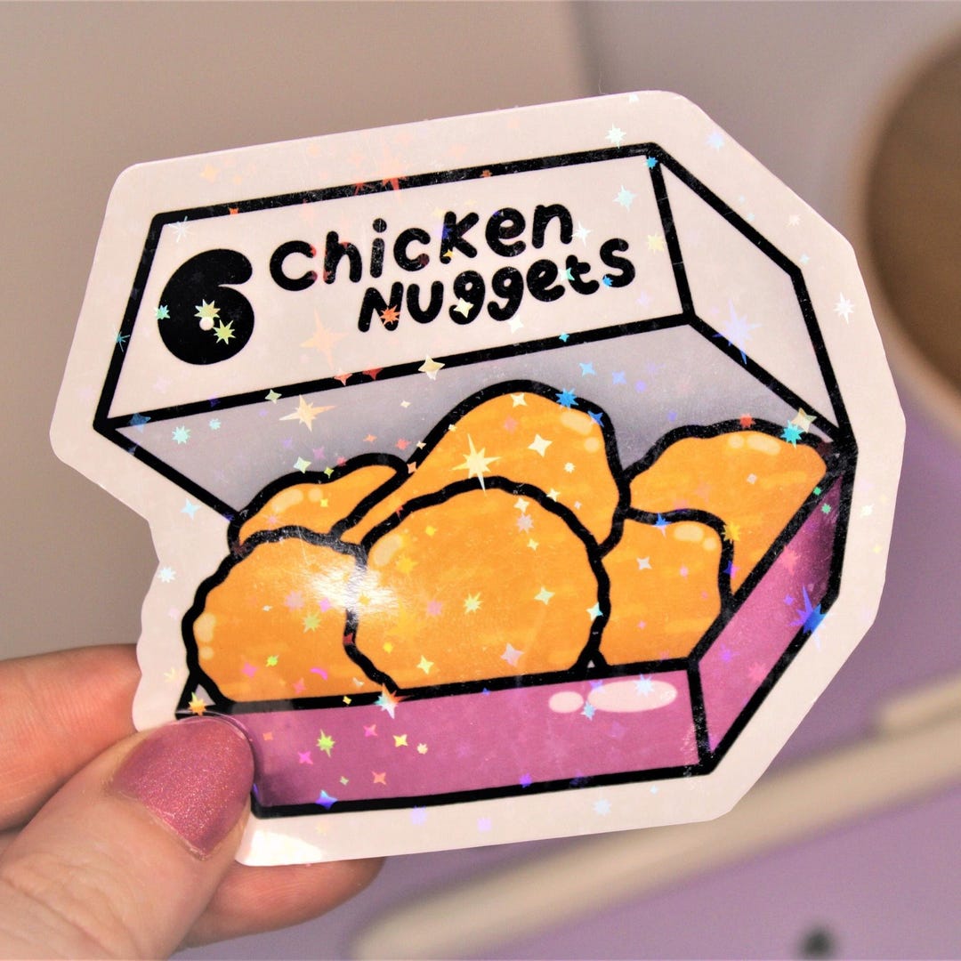 Chicken Nugget Sticker - Cute Food Stickers for Planners - Kawaii ...