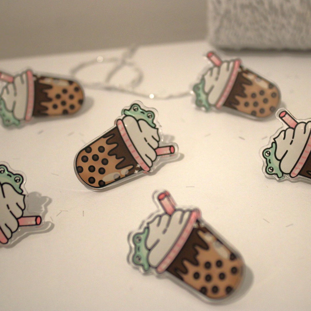 Cute Frog Pin - Froggy Bubble Tea Pin - Froggy Bakery - Boba Tea Charm ...