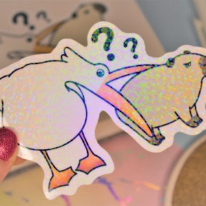 LTD TIME ONLY Confused Pelican Capybara Mini Acrylic Pin, Cute Kawaii ...