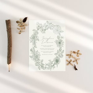Beautiful Cottagecore Wedding Invitation (customizable Template) - Etsy