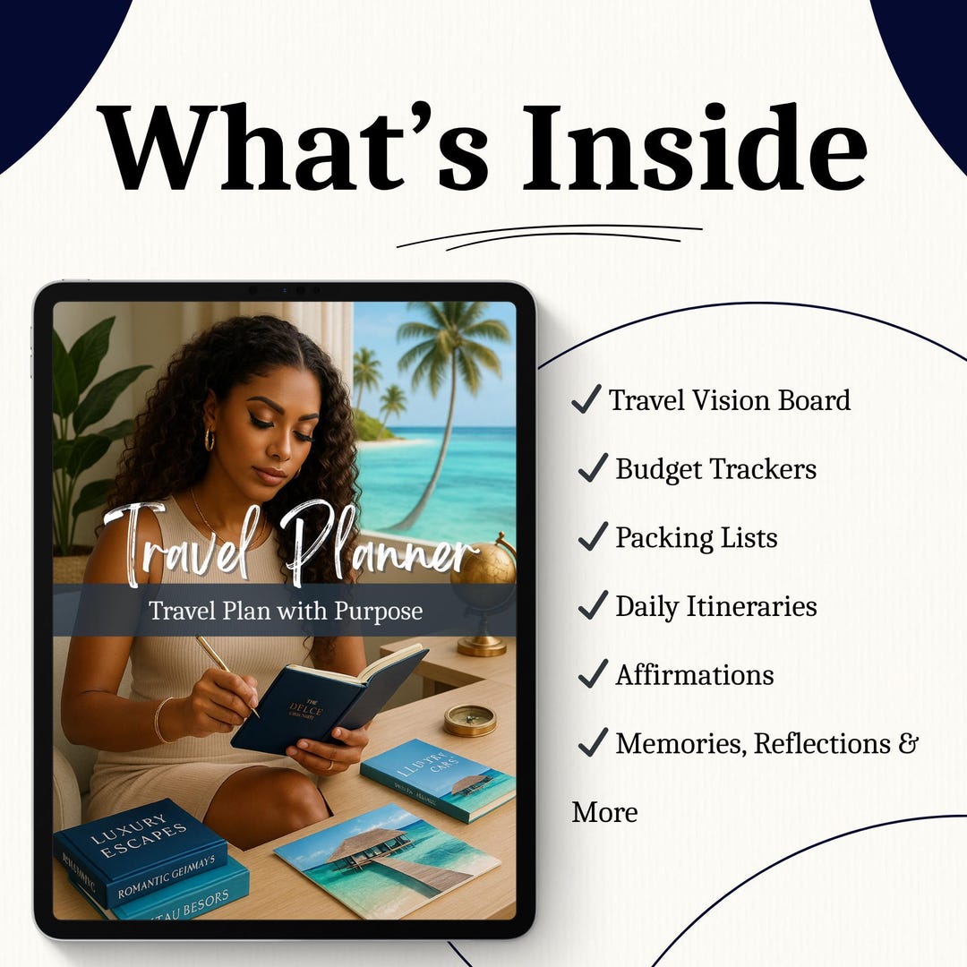 Luxury Travel Planner | Budget Tracker | Vision Board | Printable ...