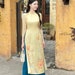 Yellow Sparkle Spring Ao Dai Set Pre-made Traditional Vietnamese Ao ...