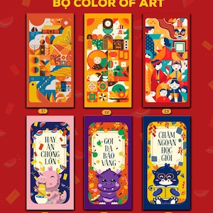 Bao Lì Xì - COLOR OF ART Lucky Envelope | Tet Lucky Money Envelope - Etsy