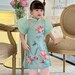 Mom and Daughter Cyan Pearls Ao Dai Set Pre-made Traditional Vietnamese ...