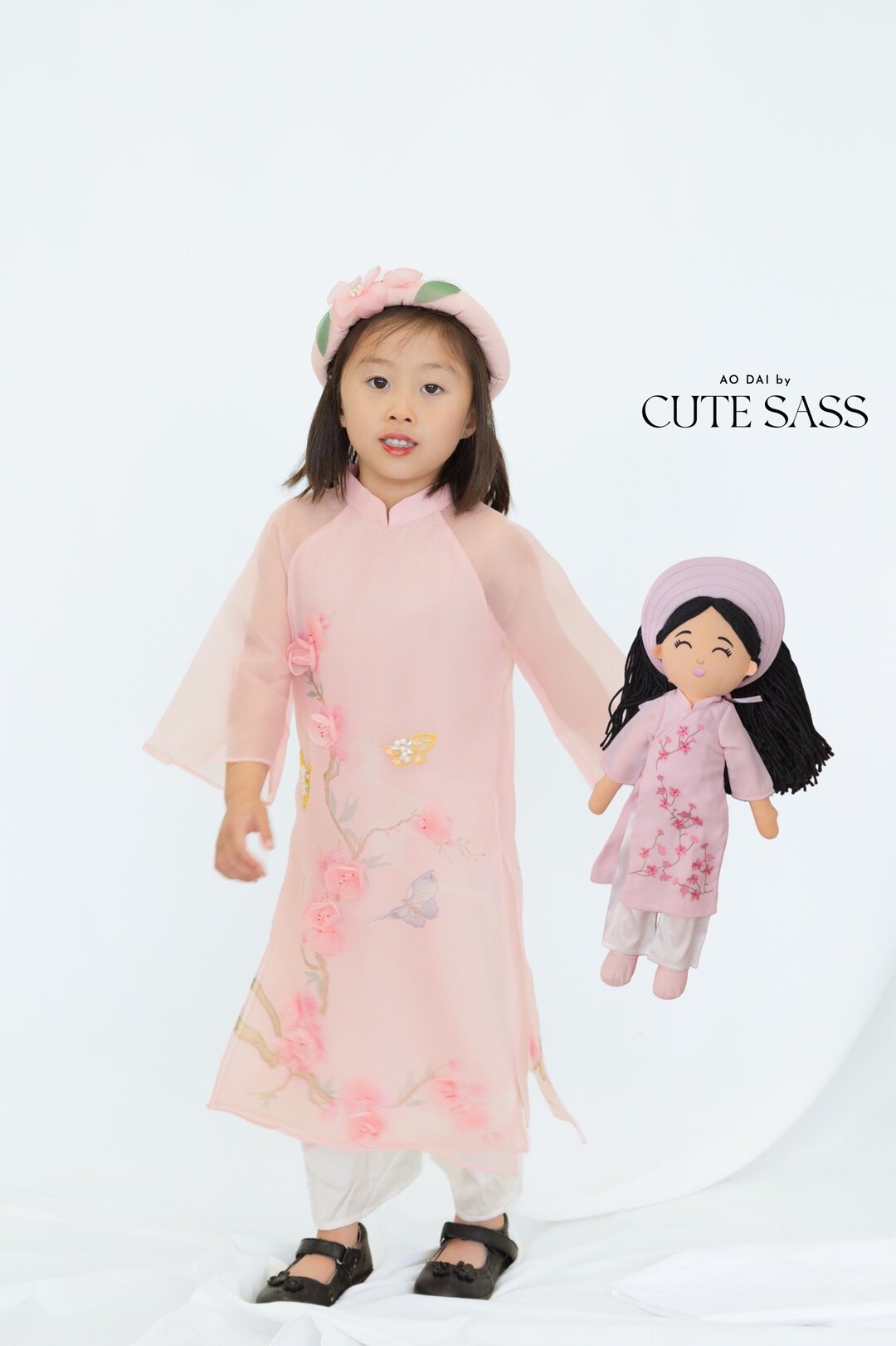 Thuong Girl Ao Dai Set W/ Headband X Joeydolls (no Doll Included) 4B ...