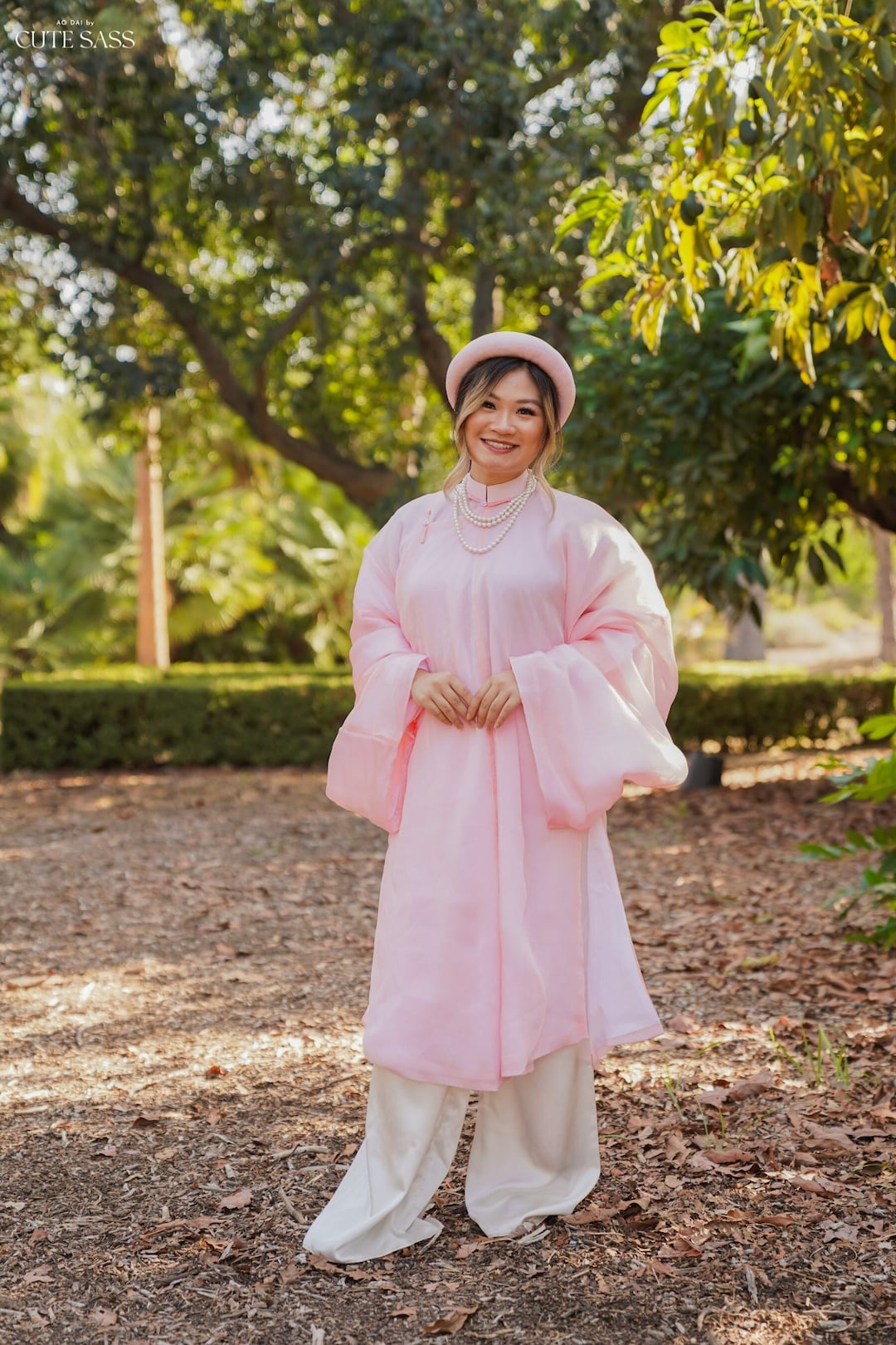 Áo Tấc - Peach (top and Headband, No Pants) | Ao Tac | Áo Ngũ Thân Tay ...