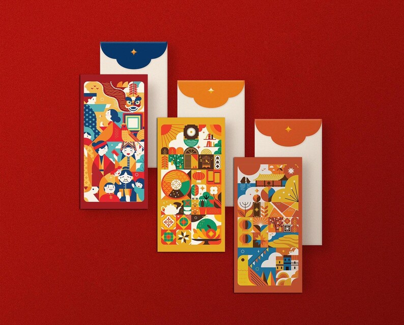 Bao Lì Xì - COLOR OF ART Lucky Envelope | Tet Lucky Money Envelope - Etsy