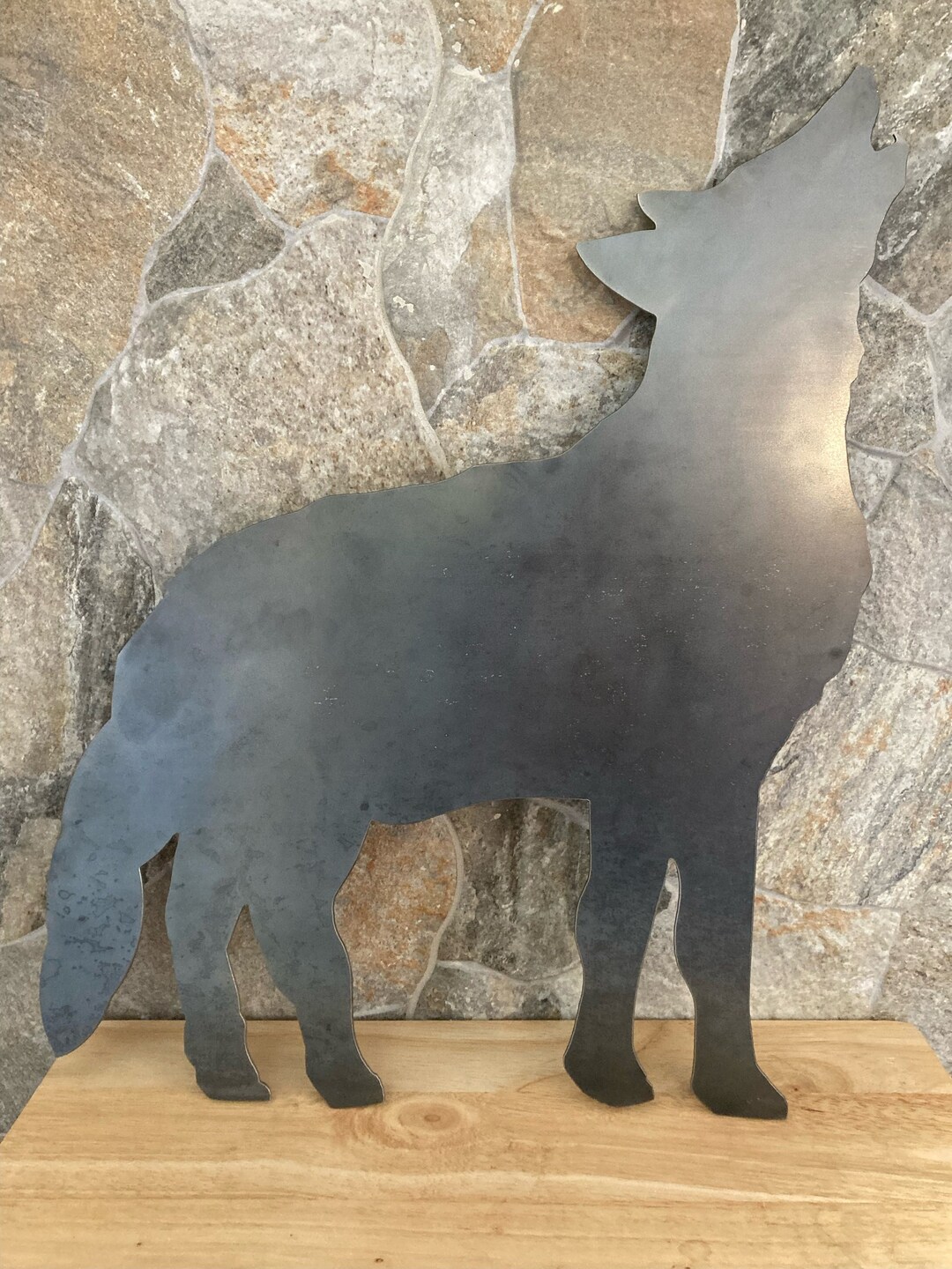 Howling Wolf Metal Art - Etsy