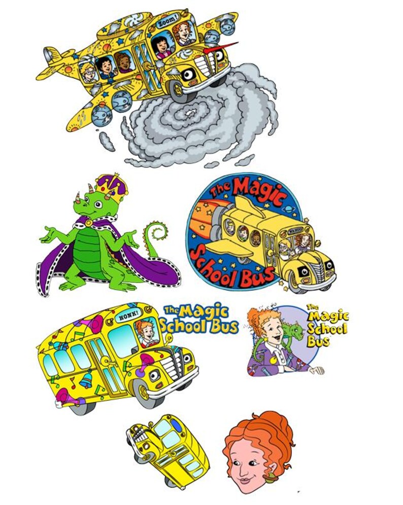 Adorable Magic School Bus Clipart - Instant Download - Etsy