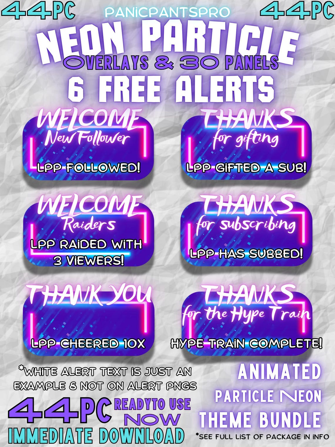 Stream Package: Animated Neon & Particle FULL Streamer Bundle! With ...