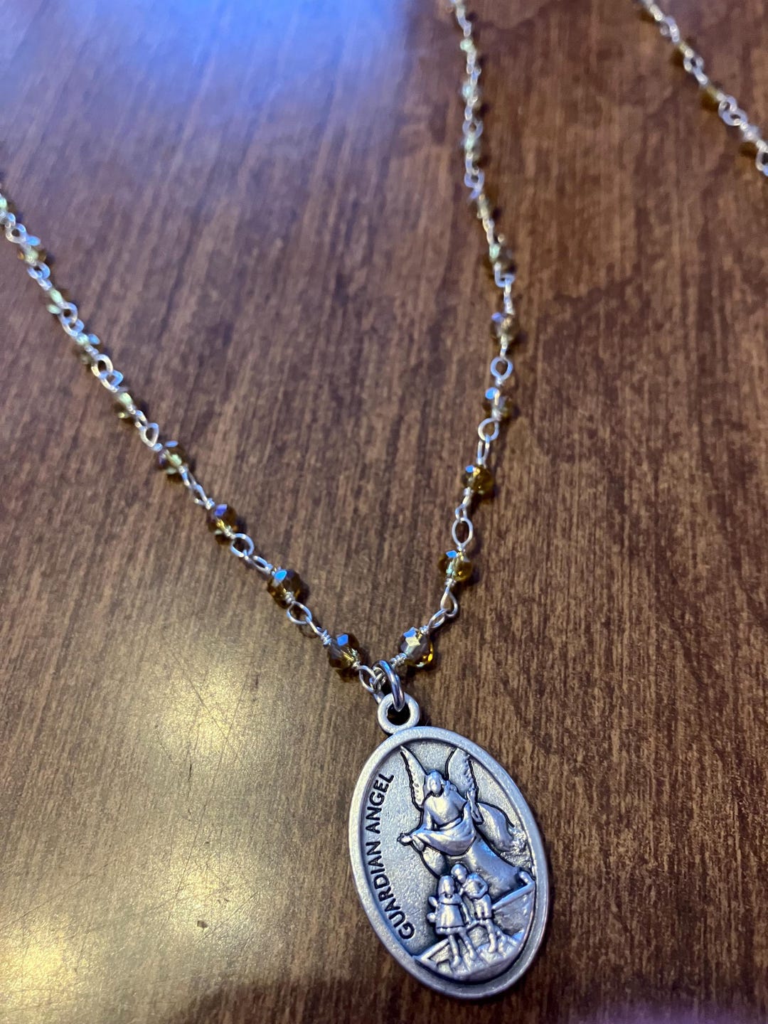 Saint Michael the Archangel and Guardian Angel - Double Sided Golden ...