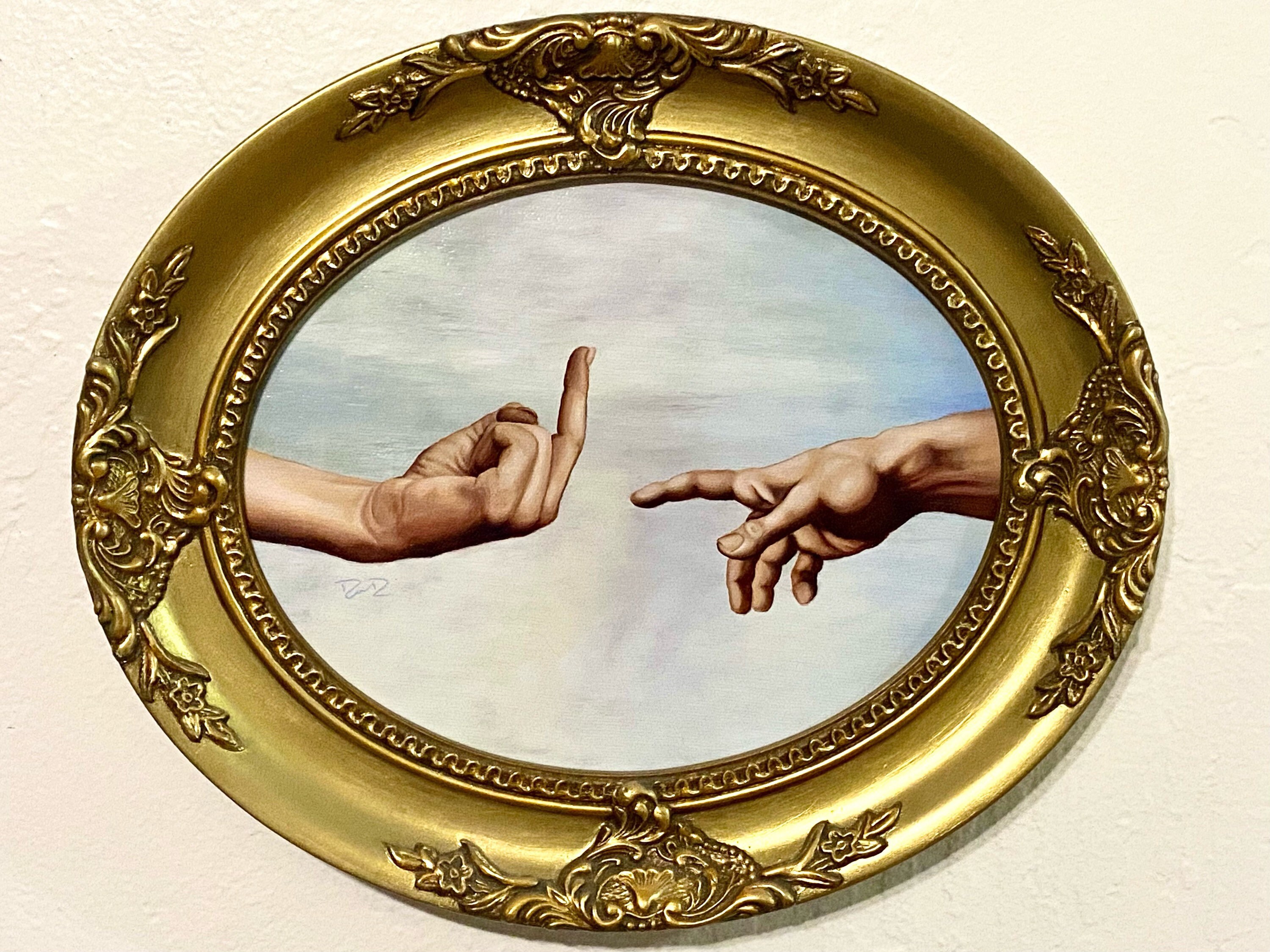 The Creation of Adam Revised Blasphemous Art Painting Print - Etsy