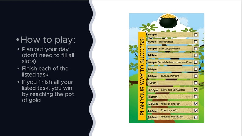 Daily Task Planner Game - a Game That Turns Your Daily Task Into a Game ...
