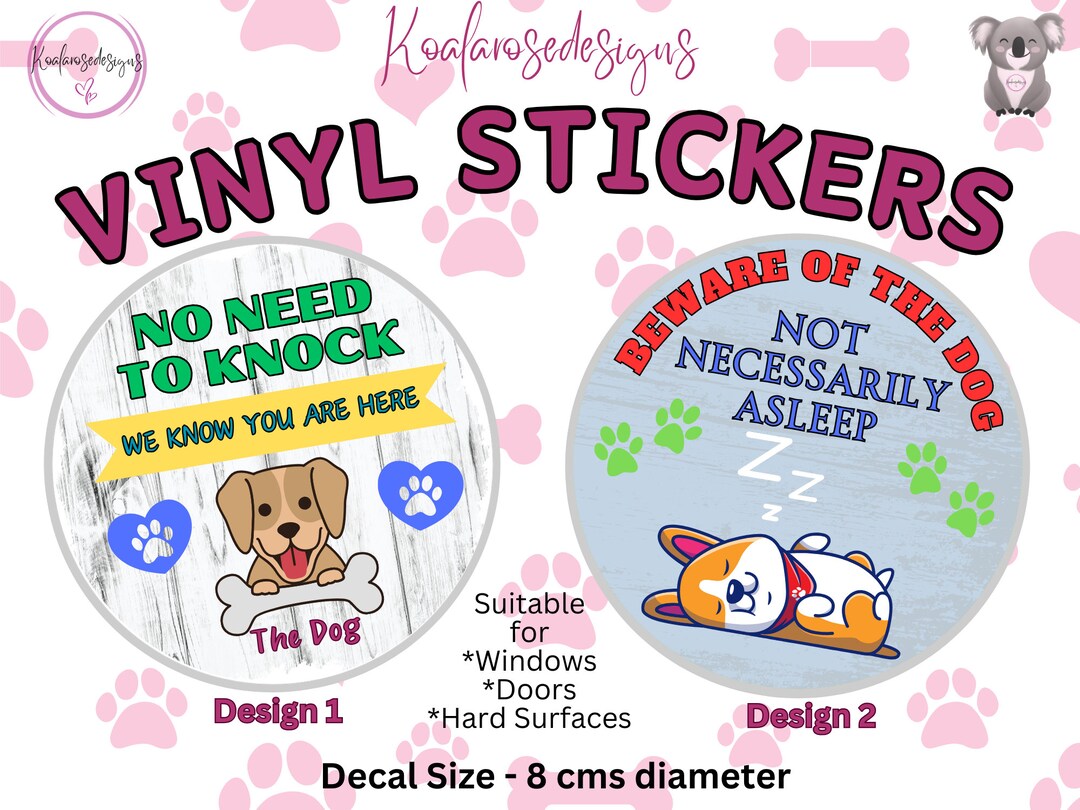 Funny Dog Vinyl Sticker, Vinyl Decal, Car Decal, Window Sticker, Vinyl ...