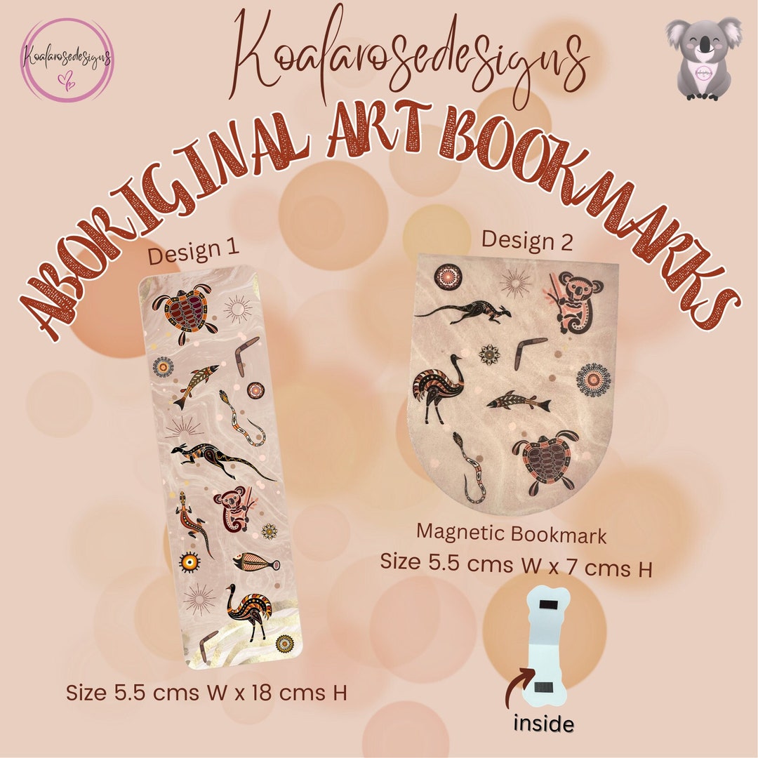 Aboriginal Art Bookmark: Aussie Animal Magnetic Book Accessory - Etsy