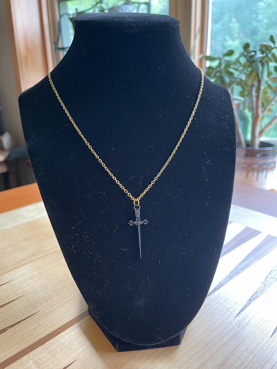 Black Dagger Necklace Gothic Whimsygoth - Etsy