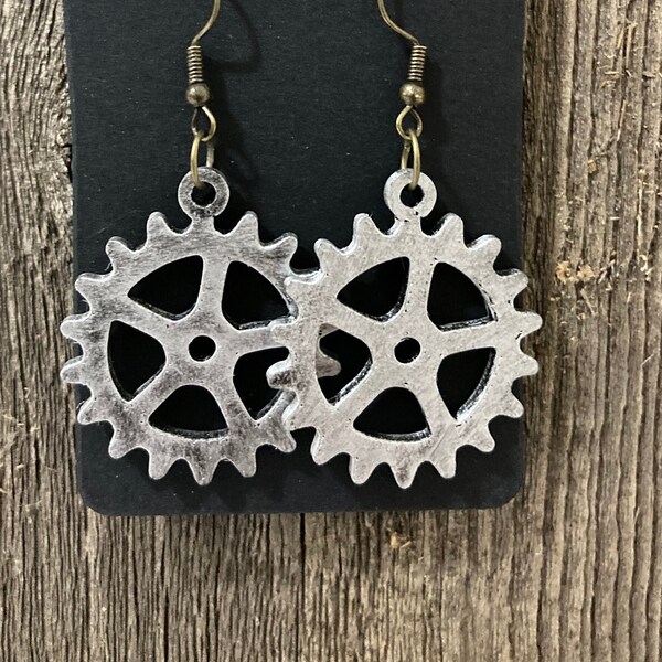 Gear Earrings - Etsy