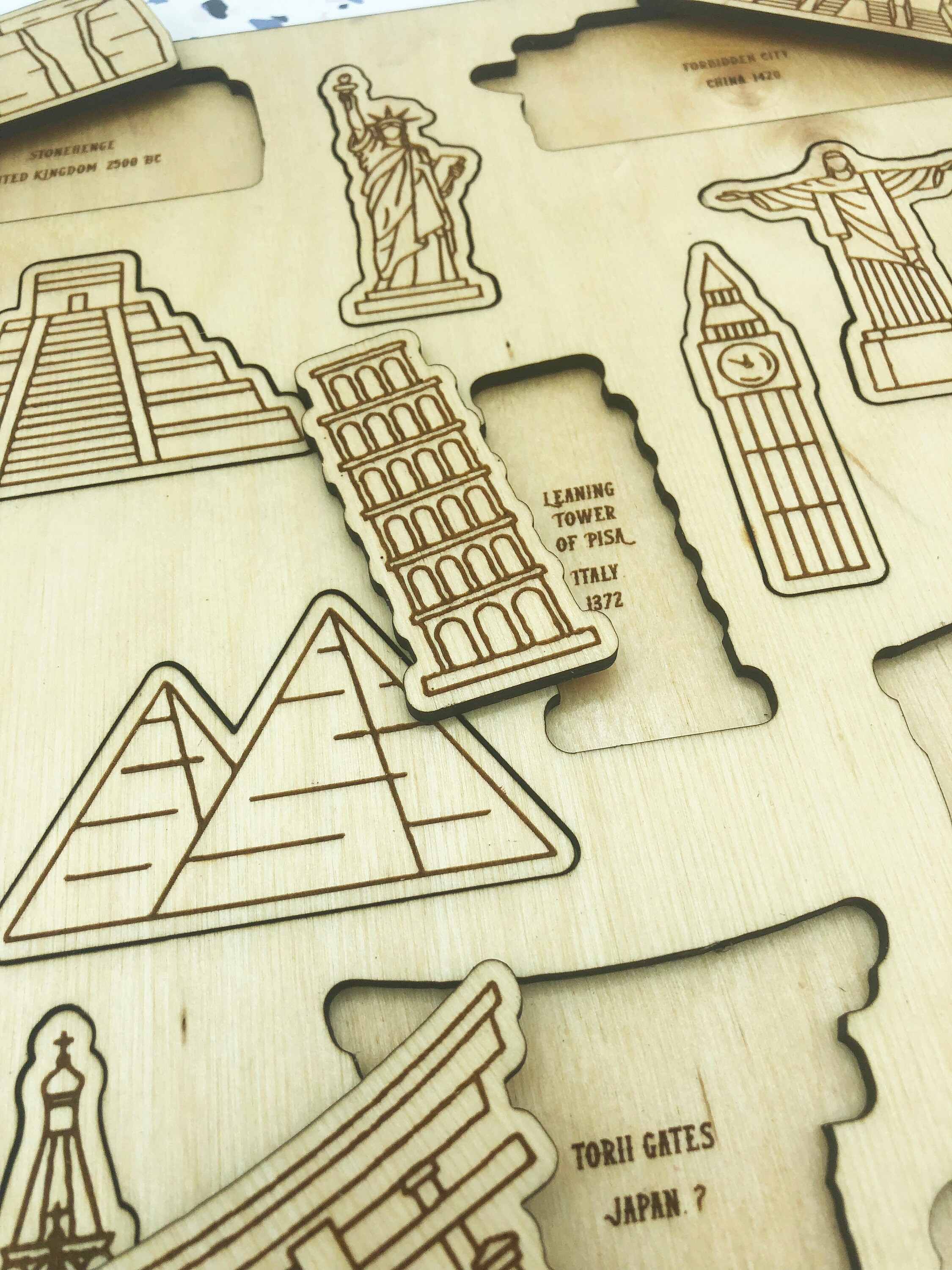 Wooden World Monuments Education Montessori Waldorf Loose Parts ...