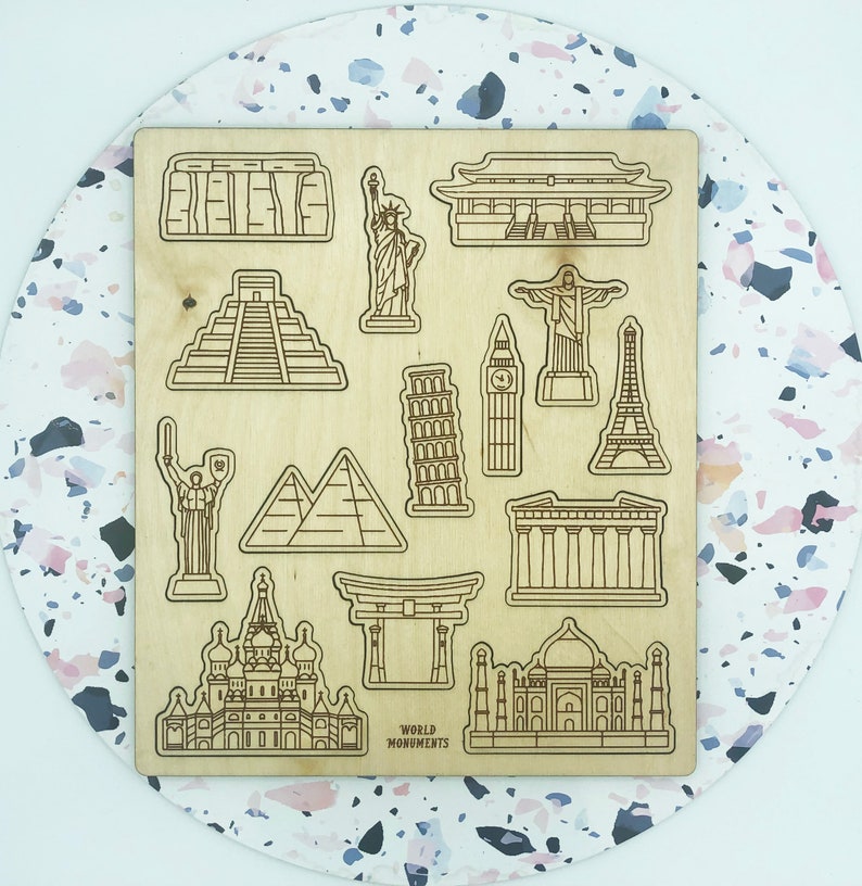 Wooden World Monuments Education Montessori Waldorf Loose Parts ...