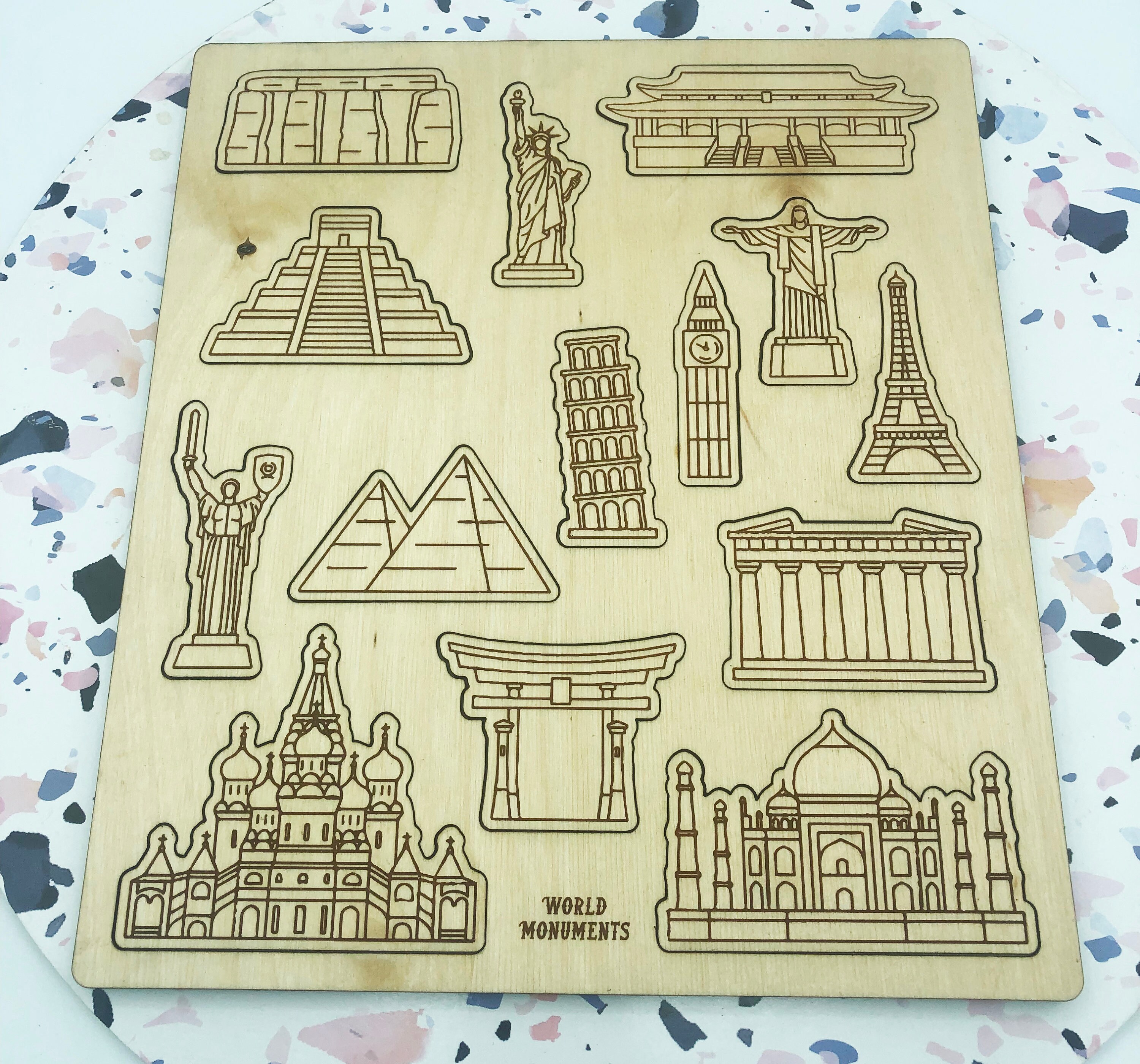 Wooden World Monuments Education Montessori Waldorf Loose Parts ...