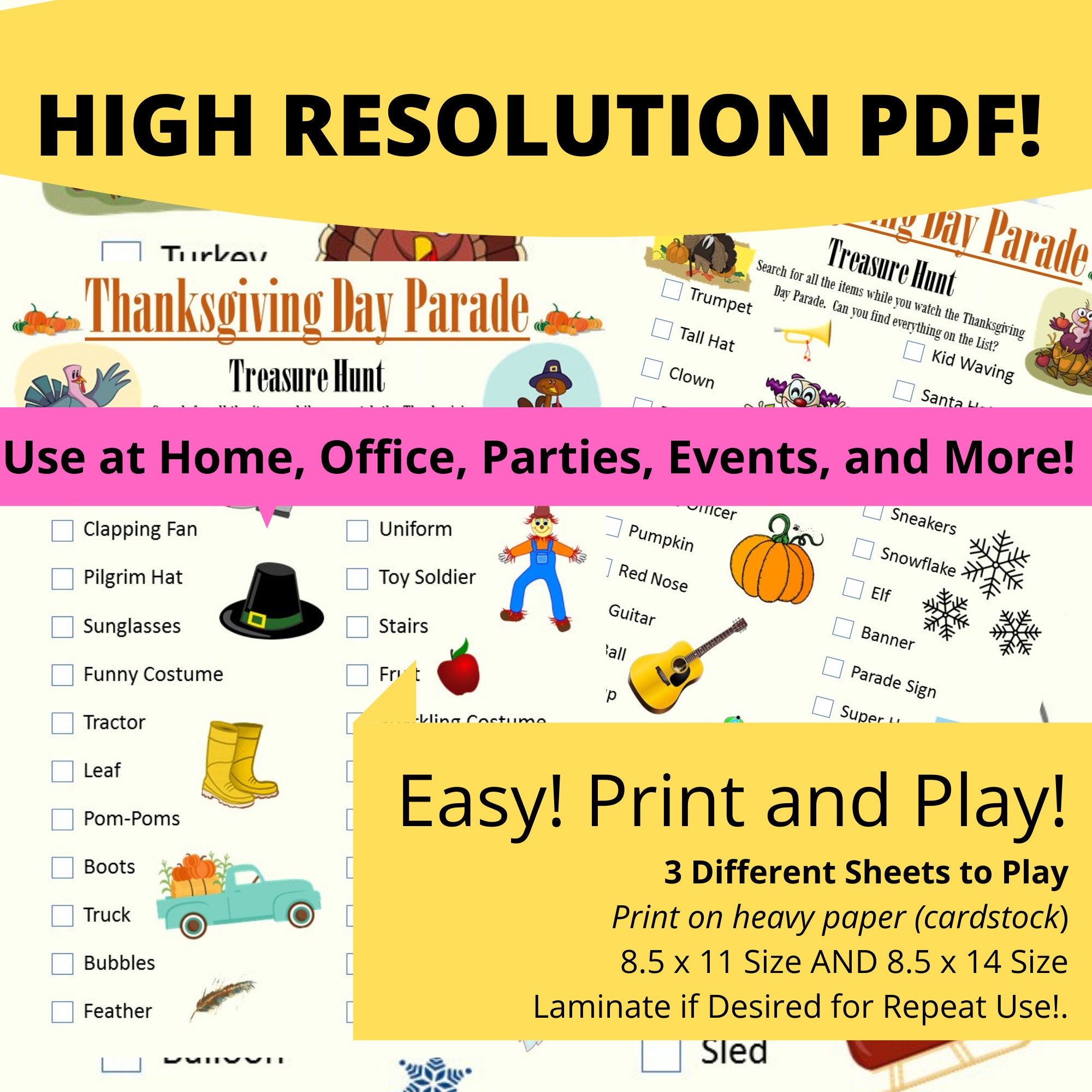 Thanksgiving Day Parade Treasure Hunt for Kids | Thanksgiving Parade ...