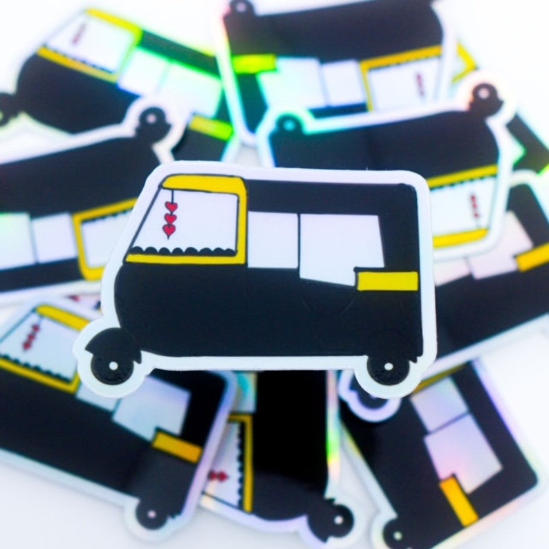 Holographic Auto Rickshaw Sticker India - Etsy