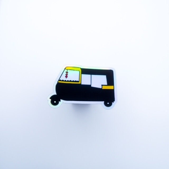 Holographic Auto Rickshaw Sticker India - Etsy