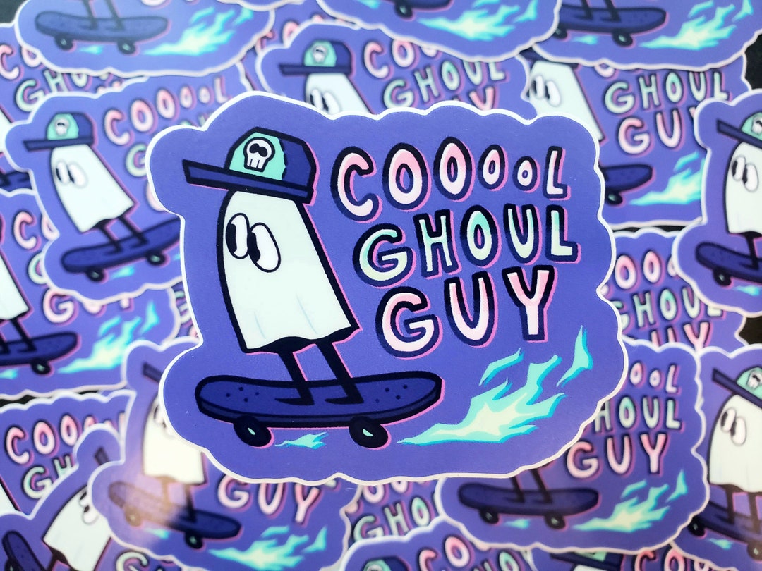 Cool Ghoul Guy Sticker | Cute 3 Inch Ghost Die Cut Matte Sticker - Etsy
