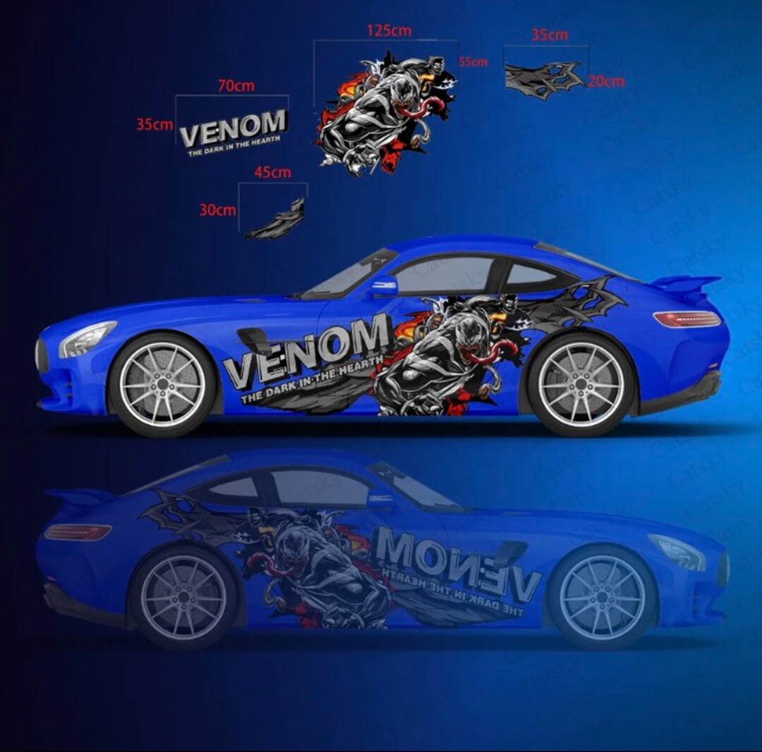 Venom Car Decal Cast Vinyl Wrap Universal Size Sticker - Etsy