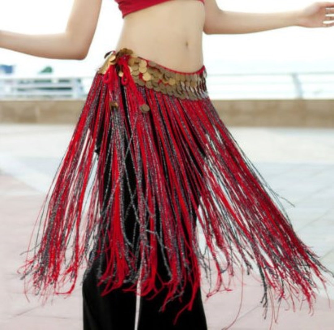 Belly Dance Hip Scarf Scarve Skirt Flow Tribal U.S.A - Etsy