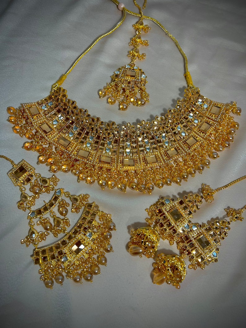 Mumtaz Bridal Set | Desi Wedding Jewellery | Gold Plated & Gold Stone ...