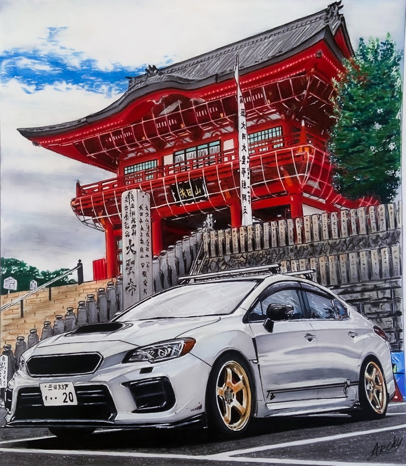 Subaru Drawing, JDM Poster, Car Poster, Gift for Him, Unique Gift ...