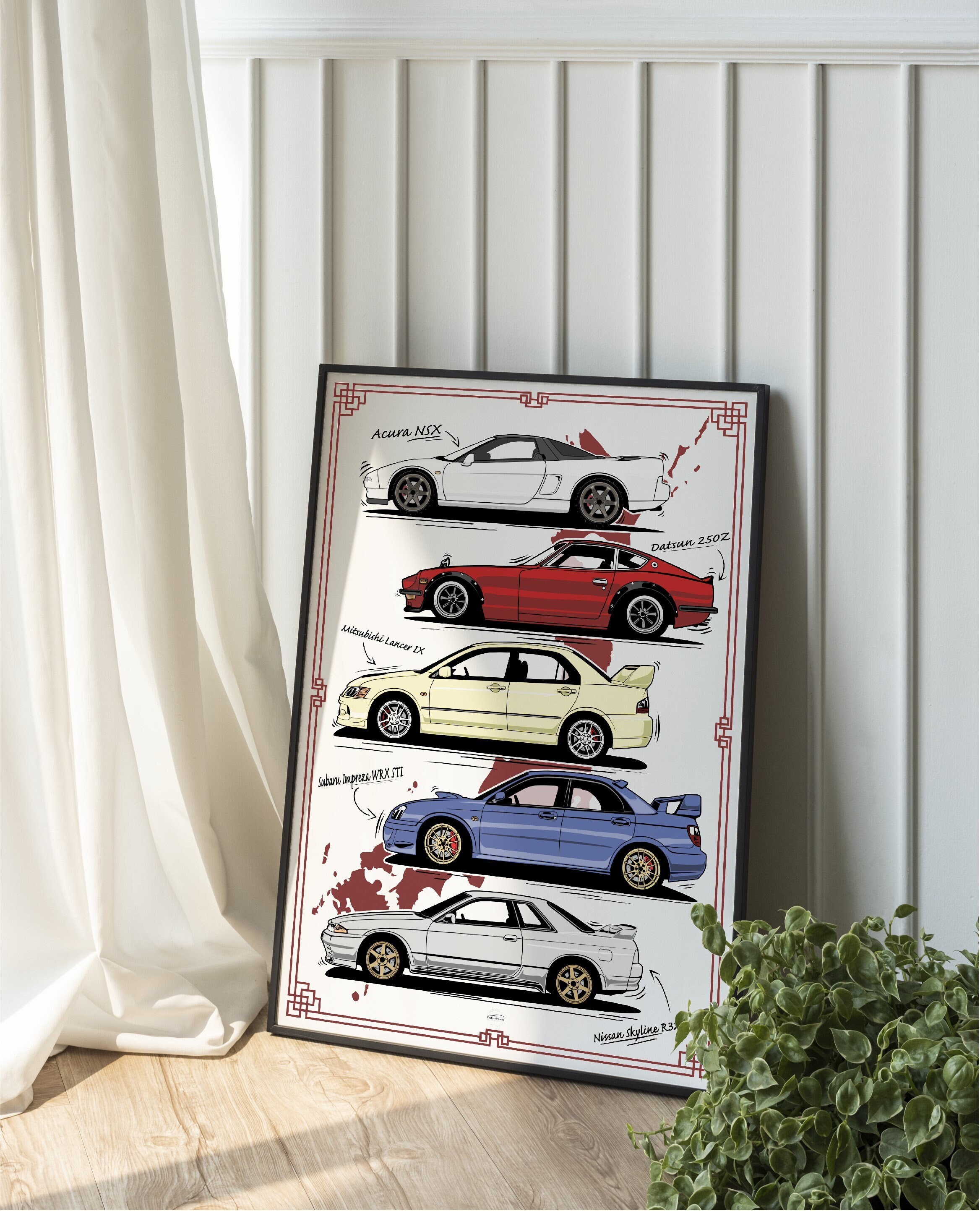 Nissan Skyline GT-R Poster, Acura Nsx, Datsun 250z, Mitsubishi Evo ...