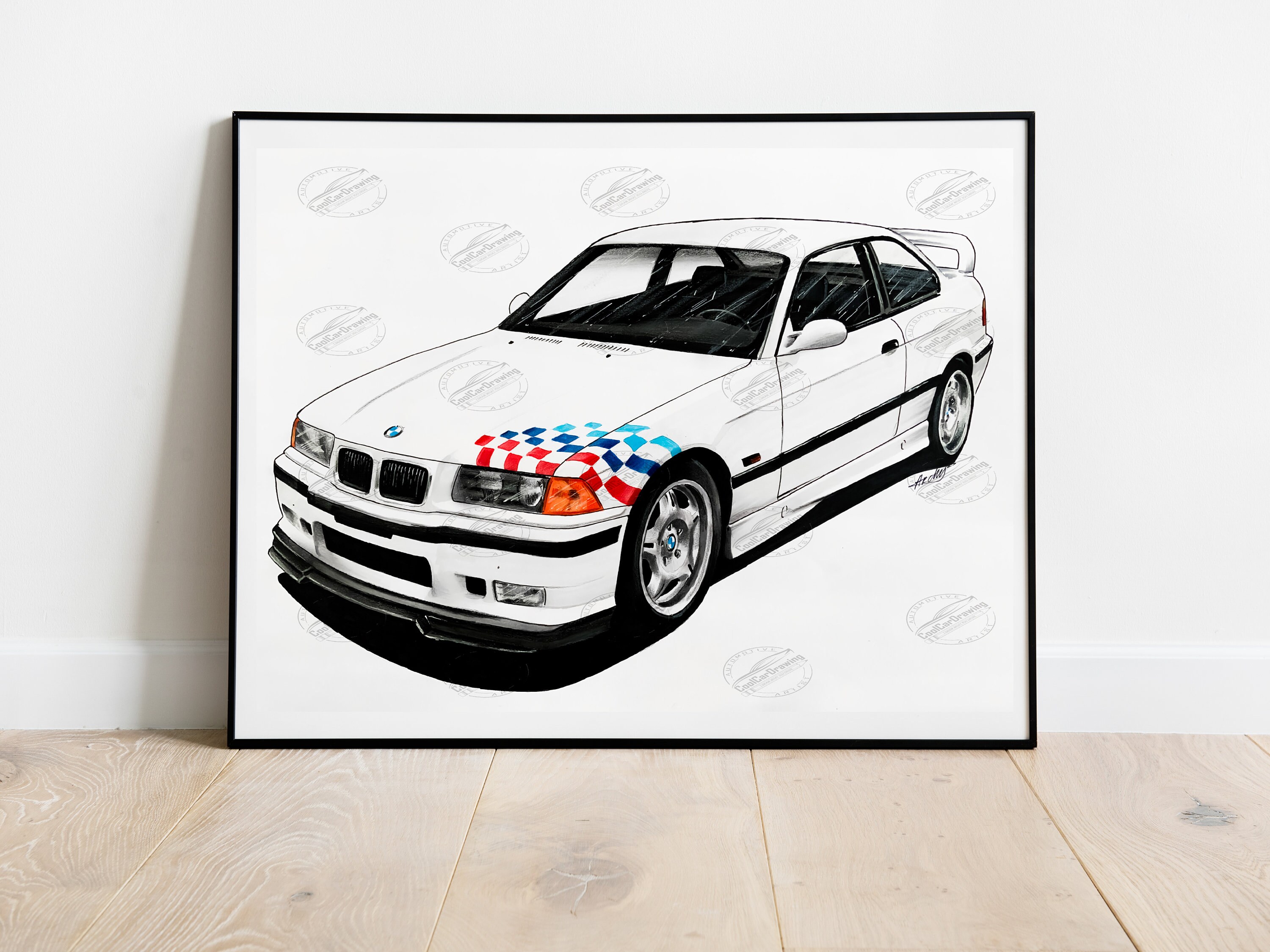 BMW E36 Poster, Car Poster, Garage Poster BMW, Gift for Him, BMW Gift ...