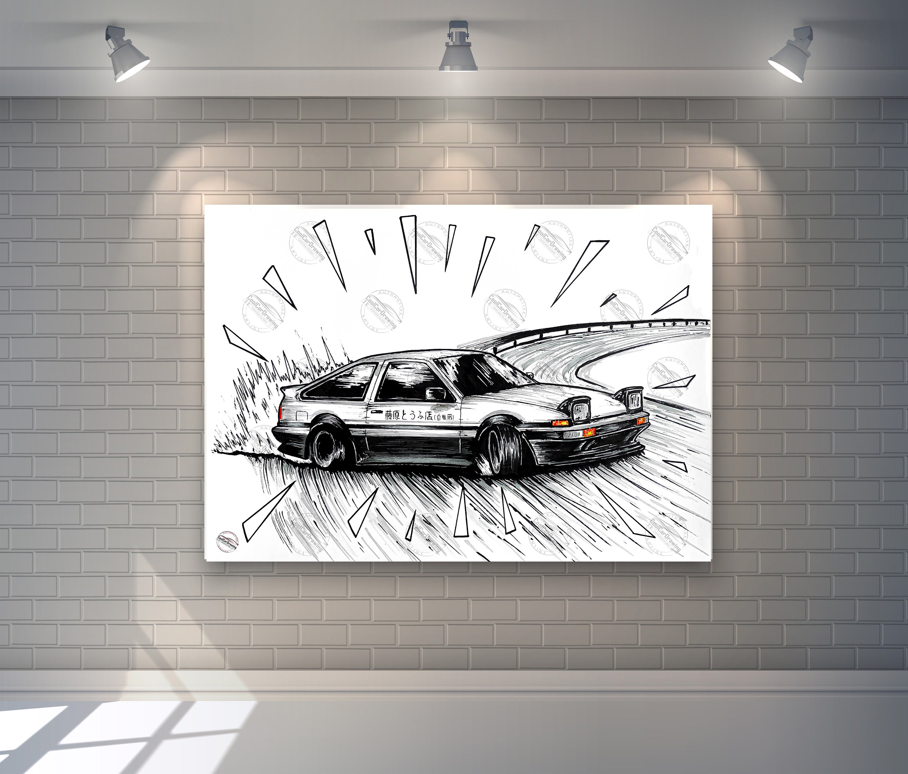 AE86 Poster, Toyota Trueno Poster, Initial D AE86, JDM Poster, Manga ...