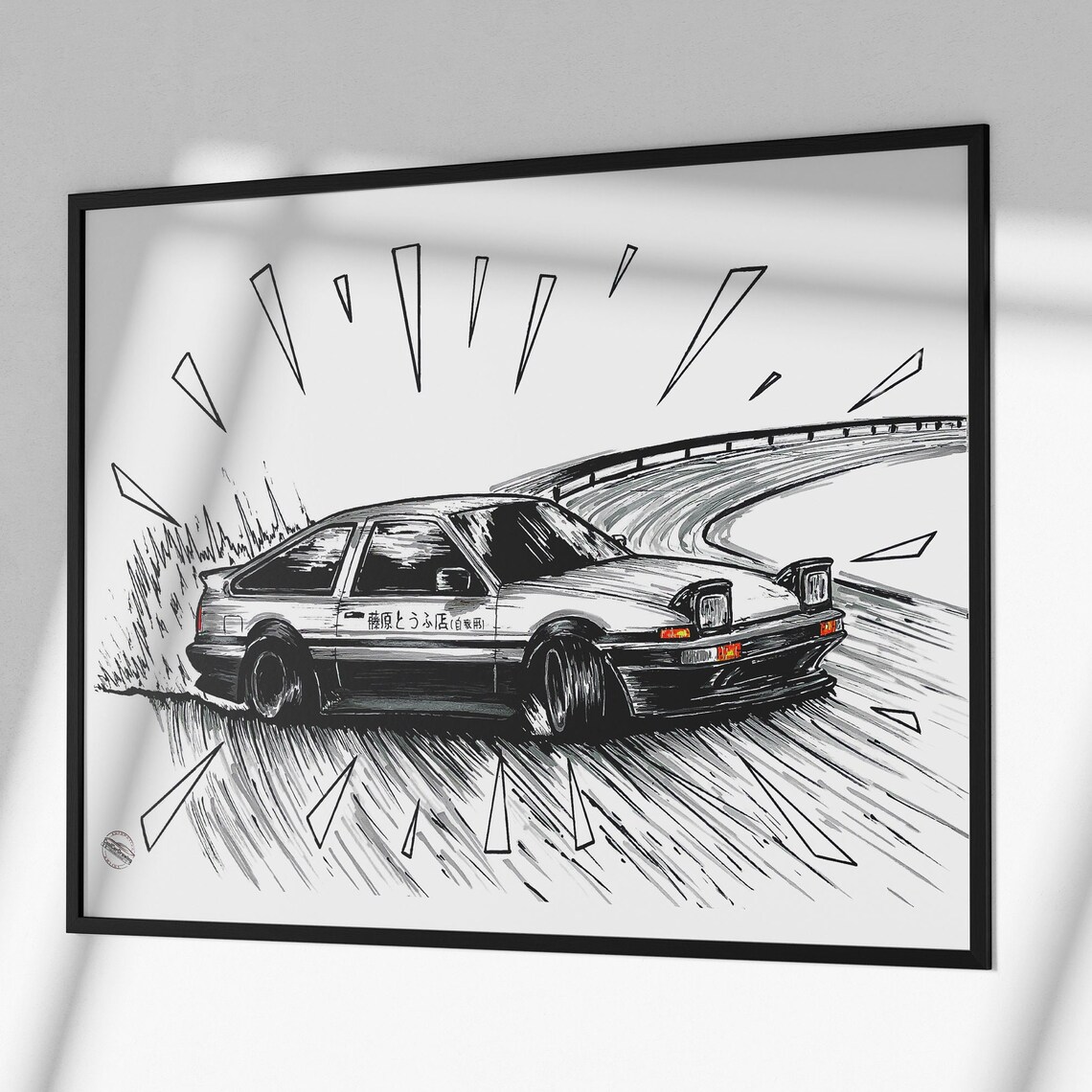 AE86 Poster, Toyota Trueno Poster, Initial D AE86, JDM Poster, Manga ...