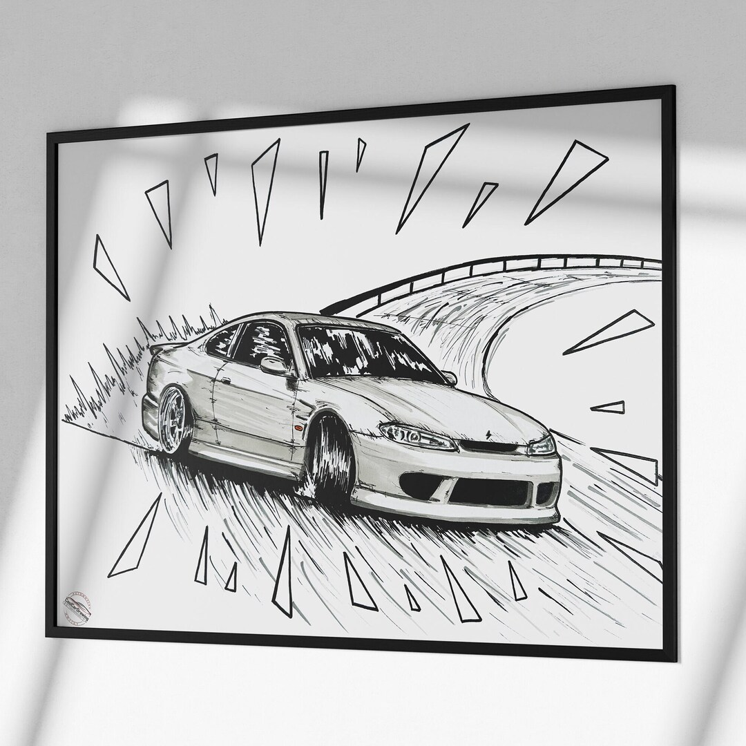 Nissan Silvia S15 Poster, JDM Poster, Car Poster, Silvia S15 Print, JDM ...