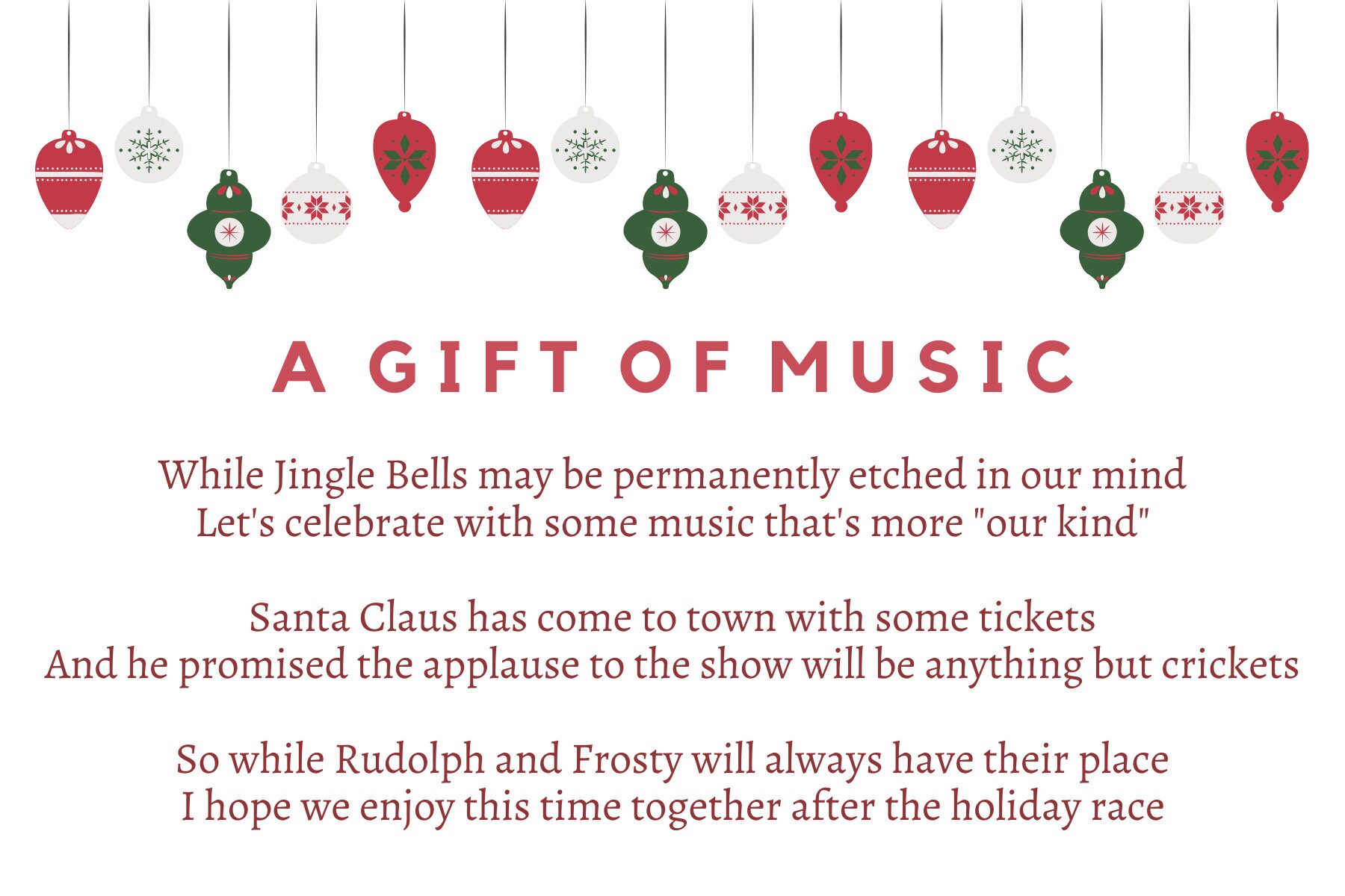 Concert Gift Idea | Experience Gift | Printable Digital Poem ...