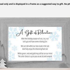 Pedicure Gift Idea | Experience Gift | Printable Digital Poem ...