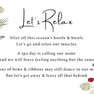 Spa Gift Idea | Experience Gift | Printable Digital Poem | Adventure ...