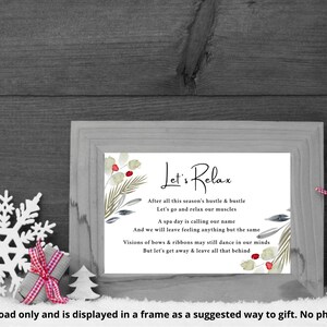 Spa Gift Idea | Experience Gift | Printable Digital Poem | Adventure ...