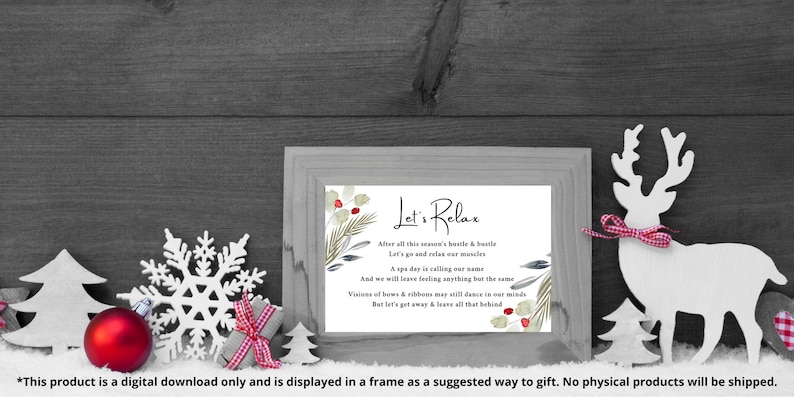 Spa Gift Idea | Experience Gift | Printable Digital Poem | Adventure ...