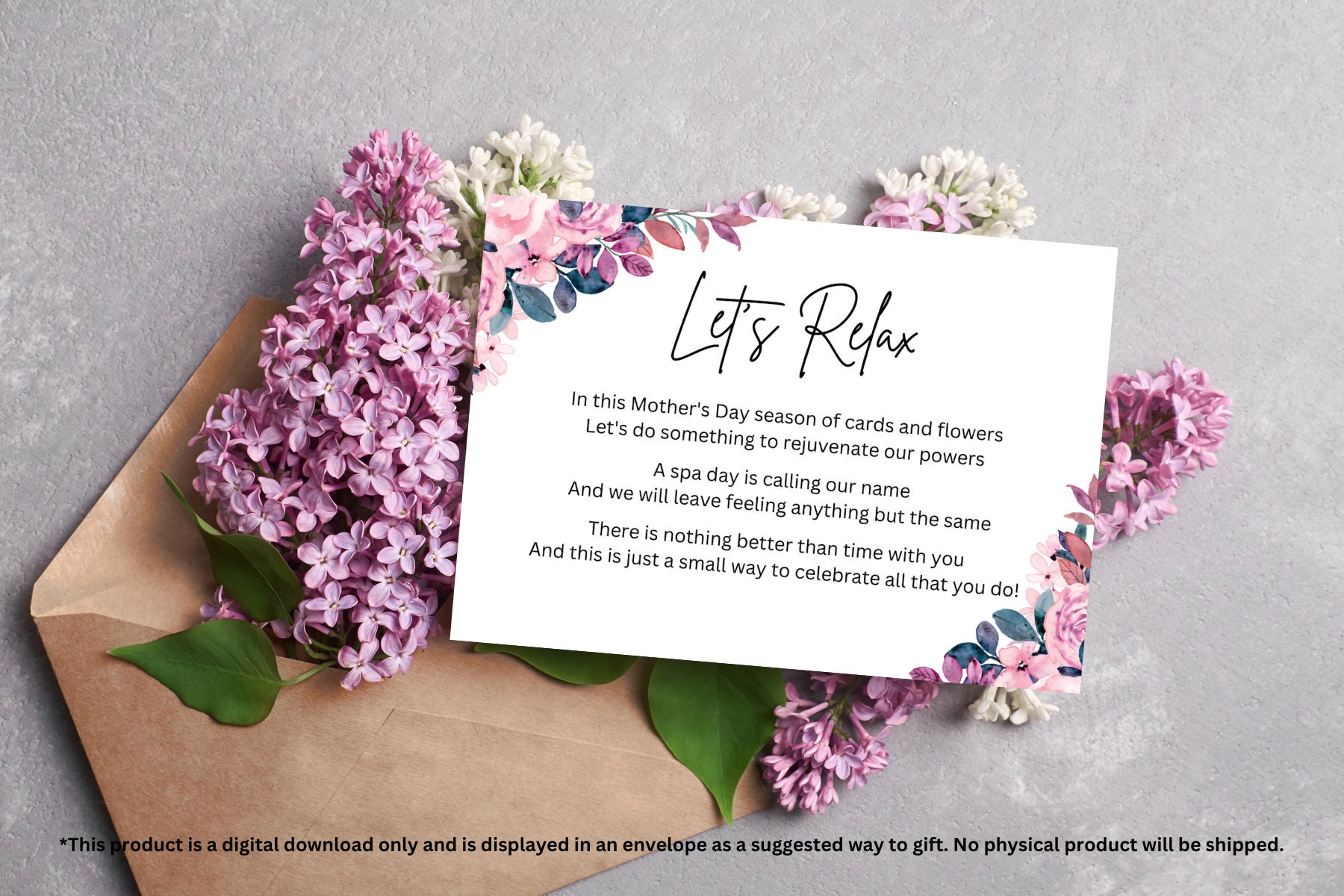 Spa Gift Idea | Experience Gift | Printable Digital Poem | Adventure ...